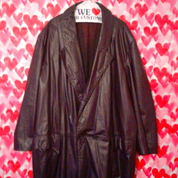 Northside | Jackets & Coats | Vintage Leather Northside Purple Trench ...